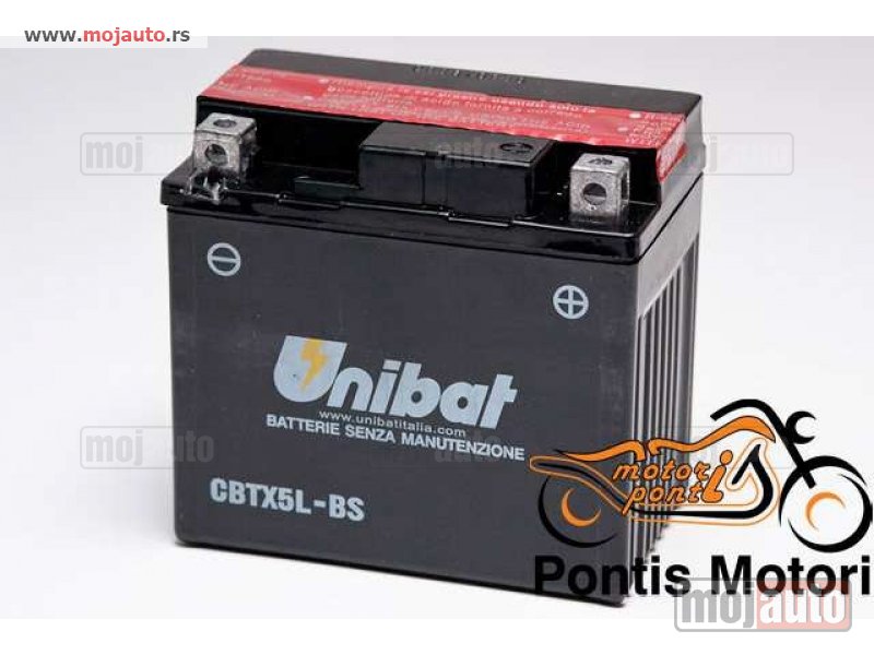 Akumulator za motocikl Unibat CBTX5L-BS
