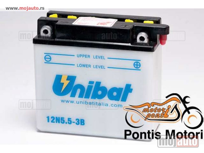 Akumulator za motocikl skuter Unibat 12N5.5-3B