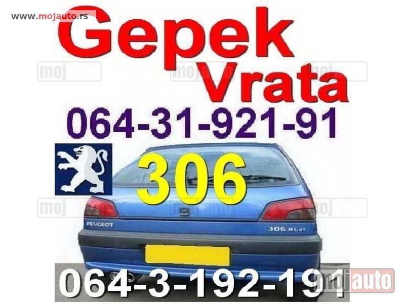 306 Gepek Vrata Peugeot