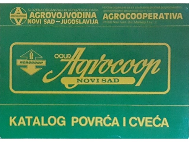 Katalog Povrća I Cveća `Agrocoop` Novi Sad Jugoslavija