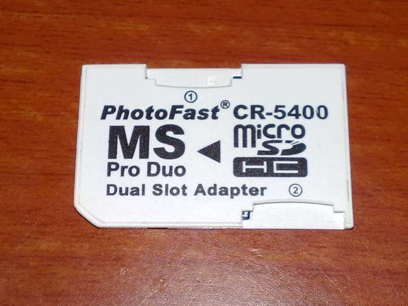 Dual MicroSD na Memory Stick Pro Duo adapter (beli)