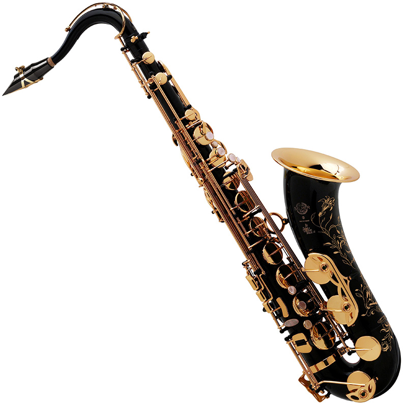 Selmer Super Action 80 Series II B-flat Tenor Saxophone Black Lacquer Engraved / Gold Lacquered Keys