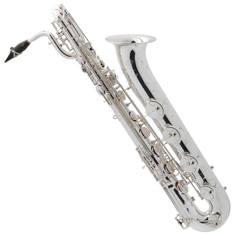 Selmer Super Action 80 Series II E-flat Baritone to low A Saxophone Silver Plated Engraved