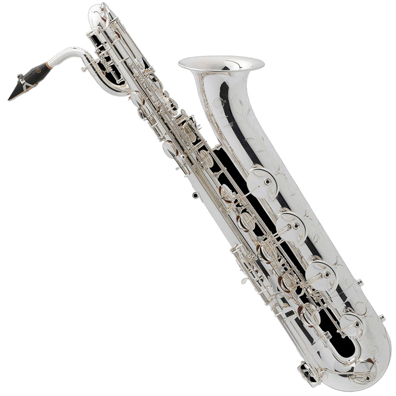 Selmer Series III E-flat Baritone to low A Saxophone Silver Plated Engraved