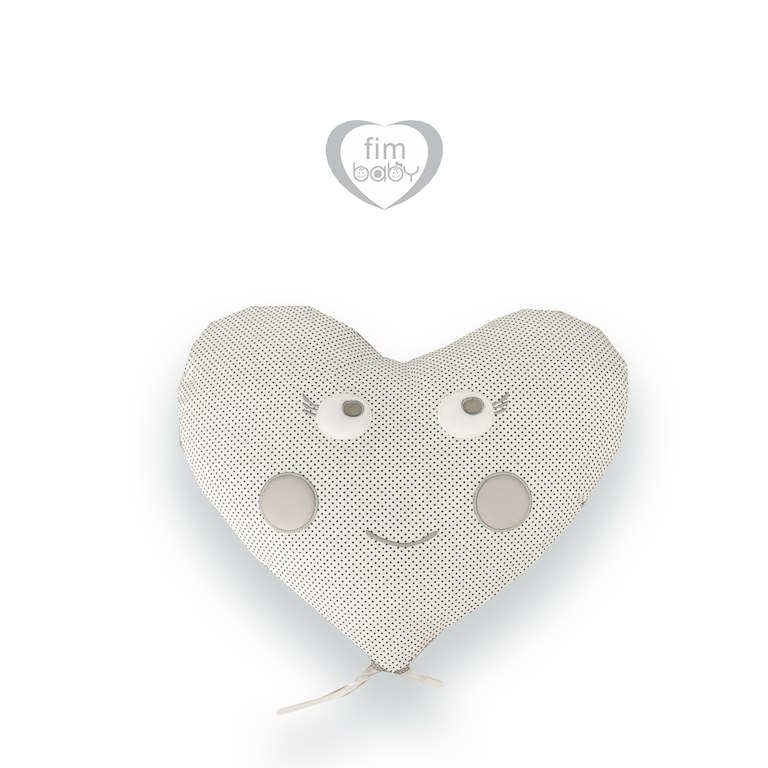Ukrasno jastuče "Srce"-siva
