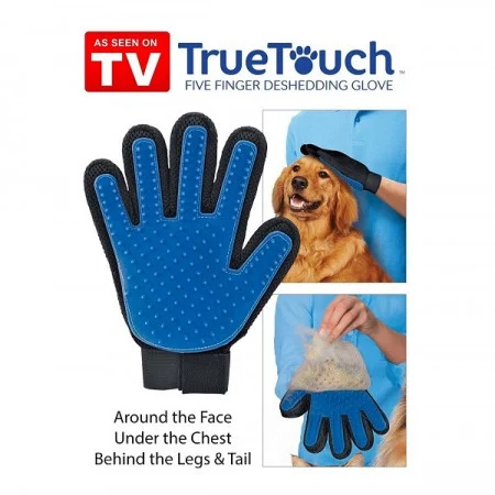True Touch rukavica za četkanje i masažu kućnih ljubimaca