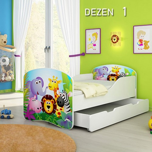 Dečiji Krevet Drveni 160x80cm Sa Fiokom i Gratis Dušek 45 Dezena