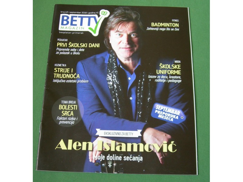 Betty magazin br. 63, 2018. - Alen Islamović