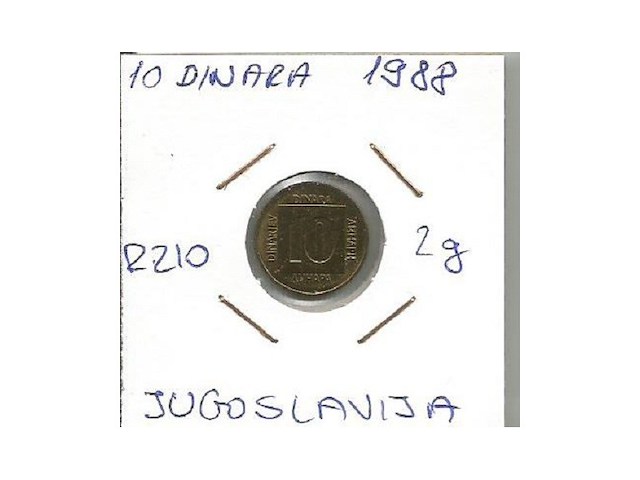 gh2 10 dinara 1988. R210 Mesing SND aukcija 9 (2007)
