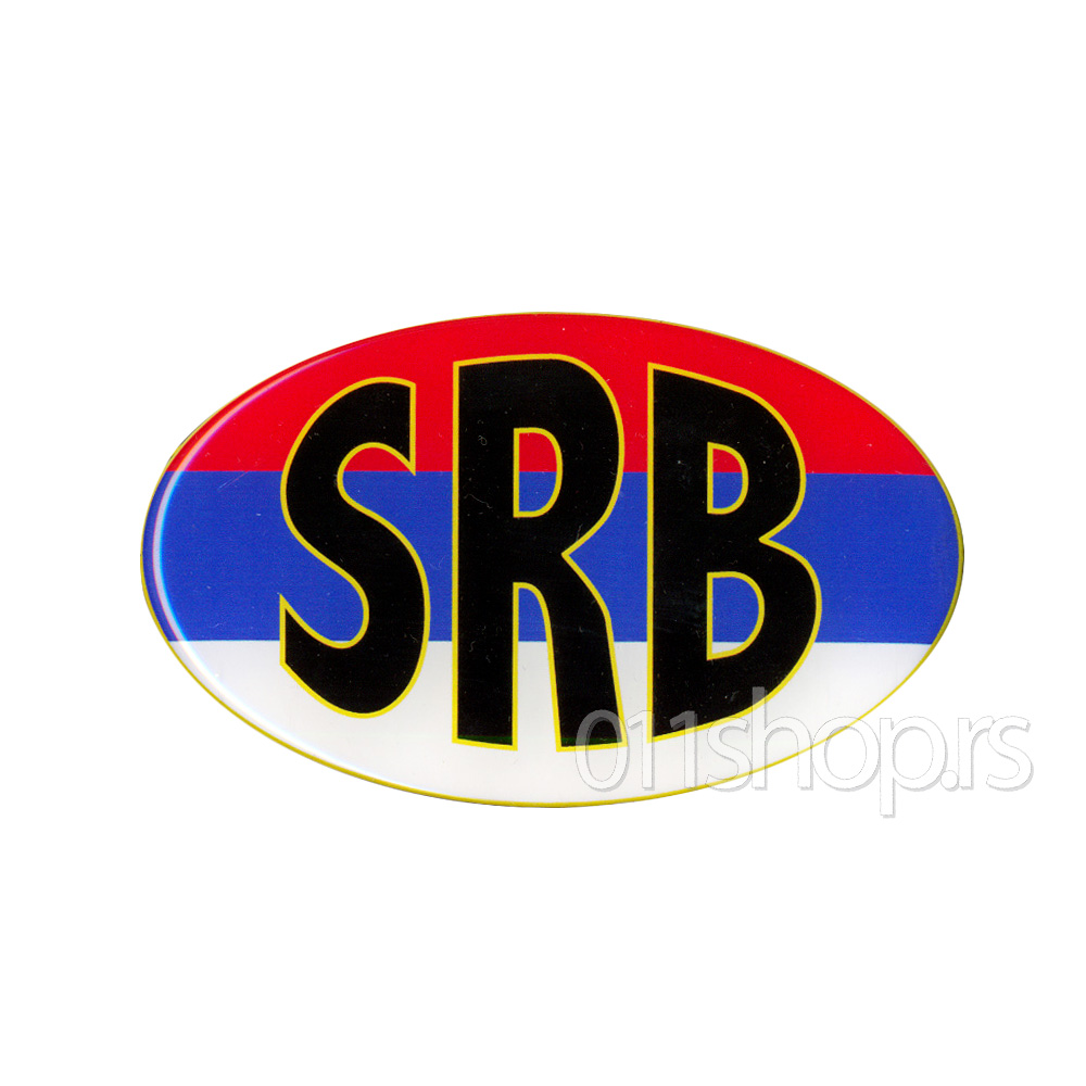3D stiker - SRB (trobojka)