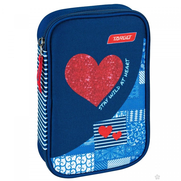 Pernica puna Multi Red Denim Heart, 21842