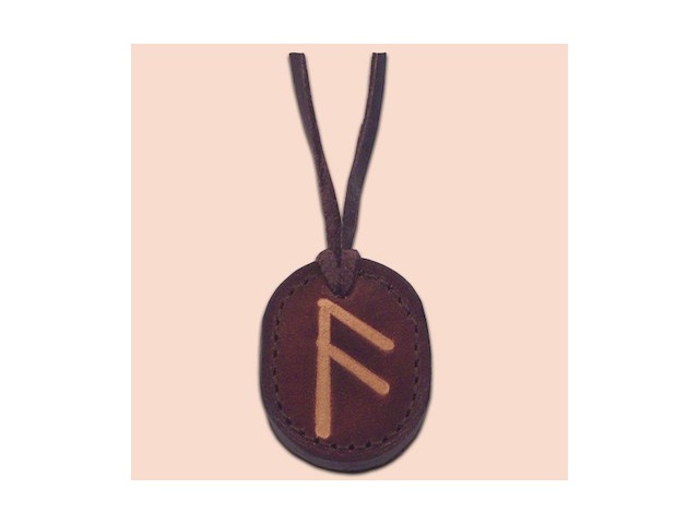 Kožna ogrlica runa amulet Ansuz