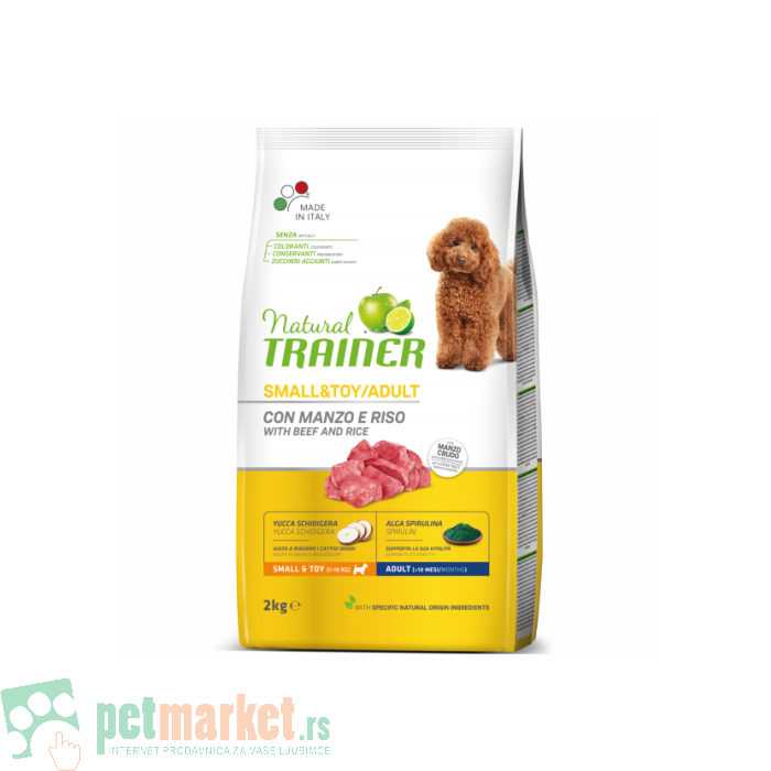 Trainer Natural: Hrana za odrasle pse malih rasa Mini Adult, Govedina