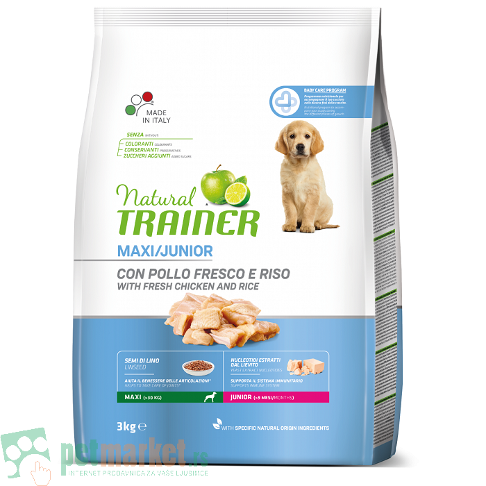 Trainer Natural: Hrana za mlade pse velikih rasa Maxi Junior
