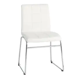 Trpezarijska stolica ALBERT veštačka koža bela
