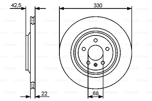 Zadnji kočioni diskovi BS0986479457 - Audi A6 04-11