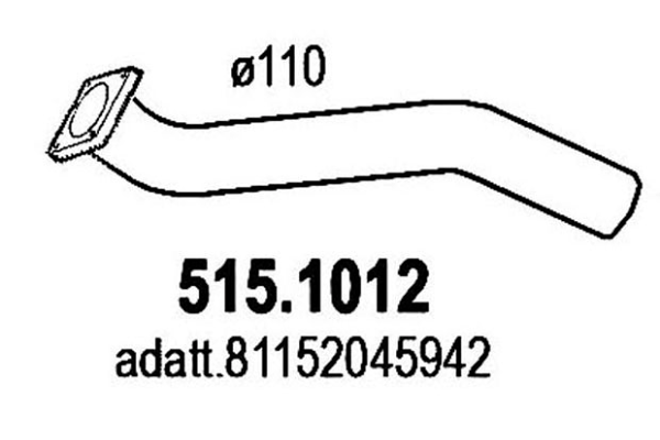 Auspuh Man TGA 00-07, prednja izduvna cev