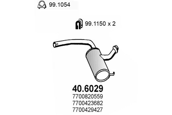 Auspuh Renault Laguna -01, srednji lonac