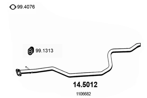 Auspuh 1459716 - Ford Fiesta 95-02, prednja izduvna cev