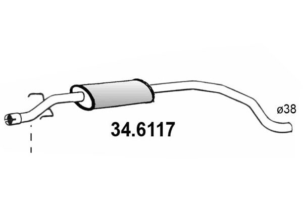 Auspuh Opel Corsa 06- 1.0, srednji lonac