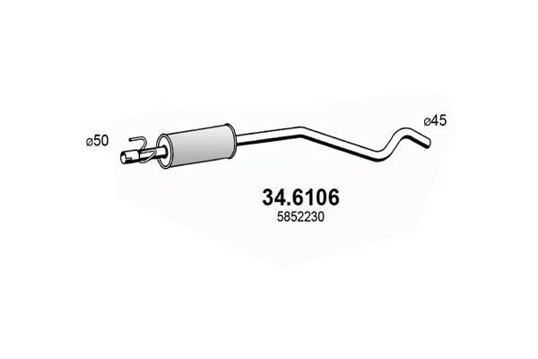 Auspuh Opel Astra 98-09 1.7 CDTI, srednji lonac