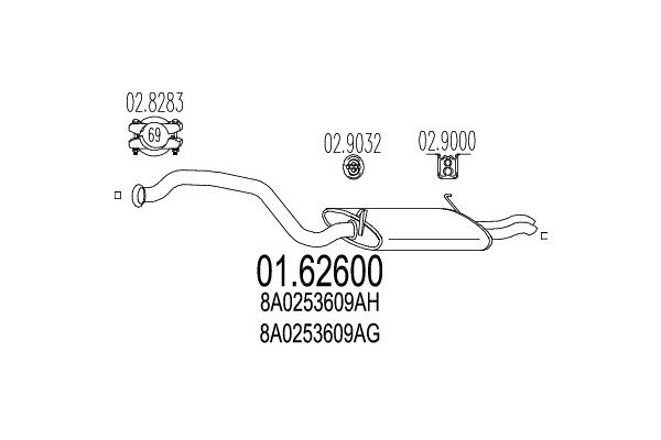 Auspuh Audi A4 80 91-94 1.9 TD, zadnji lonac