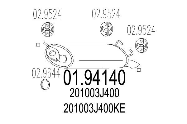 Auspuh Nissan Primera 90-96, zadnji lonac