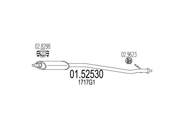 Auspuh Citroen Xsara Picasso 99-, srednji lonec