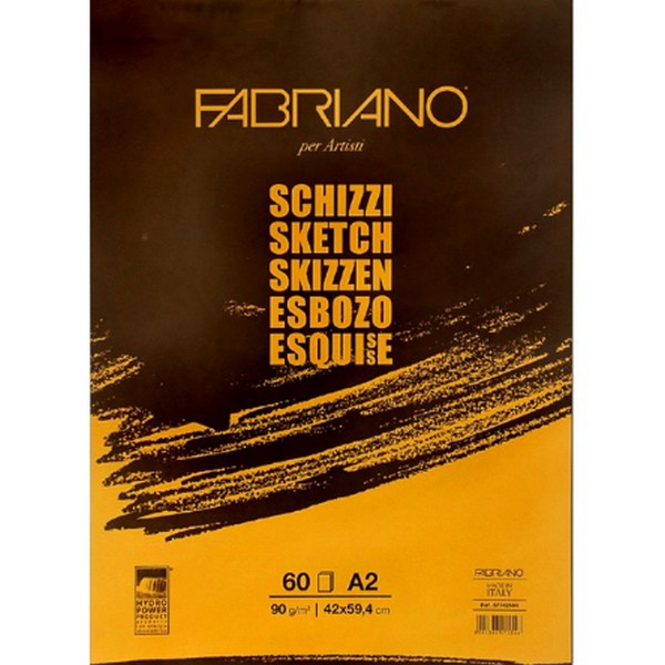 Fabriano FABRIANO SCHIZZI BLOK A2/90gr/60L BRAON 57742594