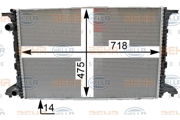 Hladnjak vode 8MK 376 990-001 - Audi A4 15-