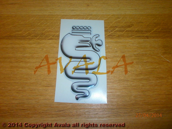 Stiker 60x105mm "Alfa Romeo" beli *10902671*