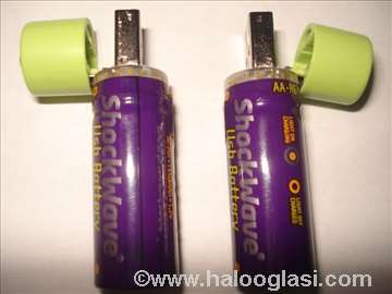 Punjive USB baterije, 1.2V NI-MH, 1.450 mAh