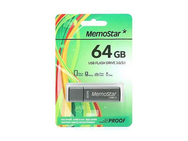 USB Flash memorija MemoStar 64GB CUBOID gun metal 3.0