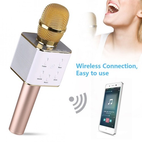 Mikrofon karaoke bluetooth Q7 Zlatni