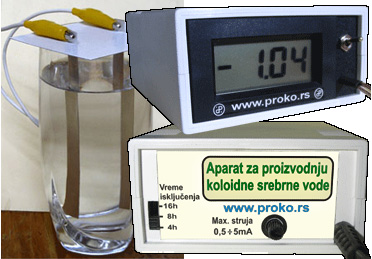 Koloidna srebrna voda – aparat za proizvodnju