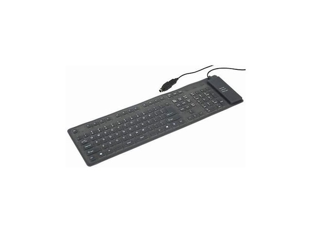 KB-109F-B Gembird Fleksibilna tastatura US layot USB+microUSB OTF adapter