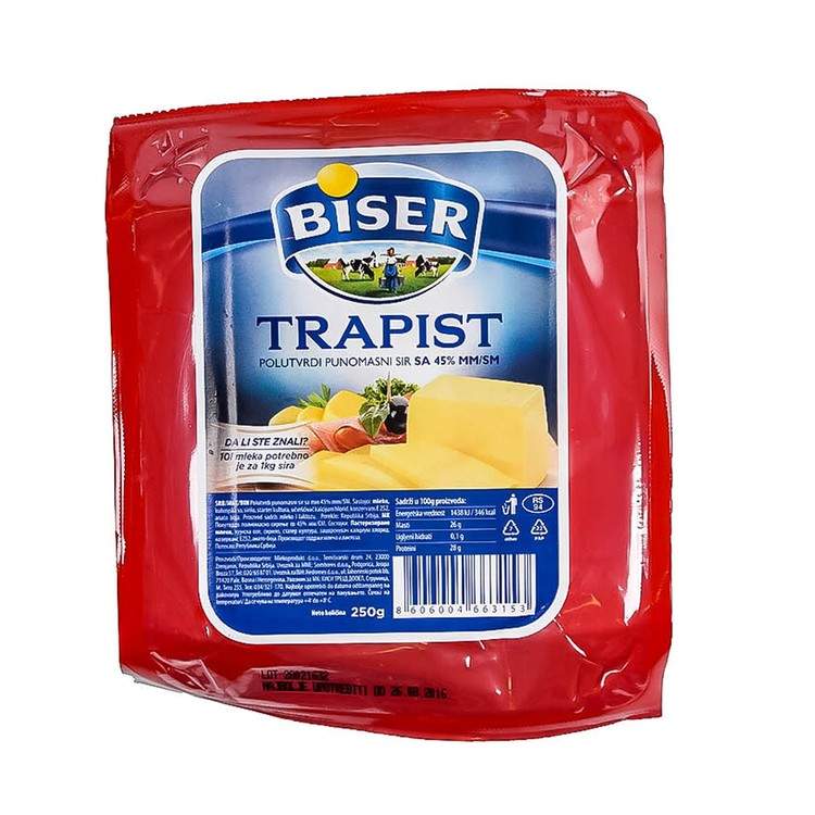 Biser trapist sir 45 % mlečne masti 250g