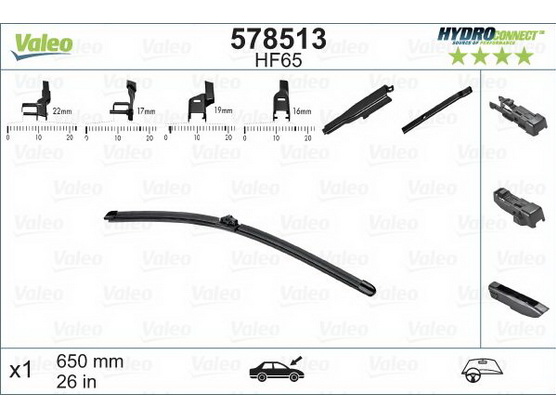 Metlica brisača 650mm HYDROCONNECT *10903928*