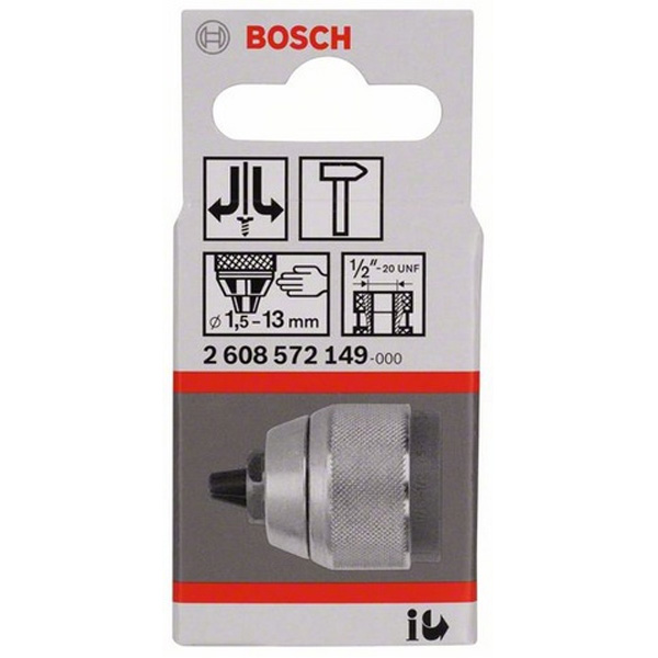 Brzostezna glava, hromirana, Bosch 1/2 col 1,5-13mm