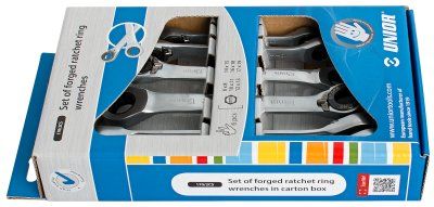 Ključevi okasti sa čegrtaljkom u kartonskoj kutiji (6 - 19 / 6) - 170/2CS - Unior