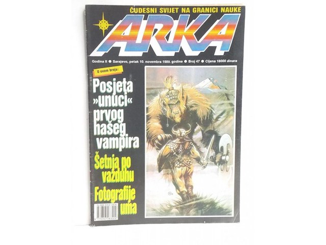 ARKA Časopis br 47. 10. novembar 1989. god.