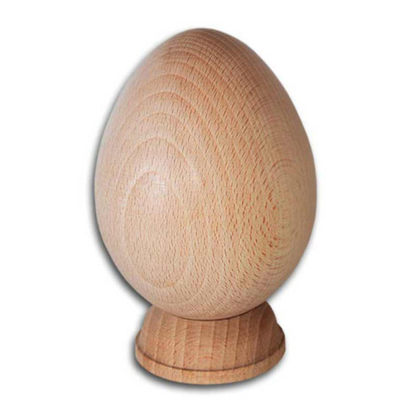 Drveno Jaje za Oslikavanje – Nojevo B sa Postoljem