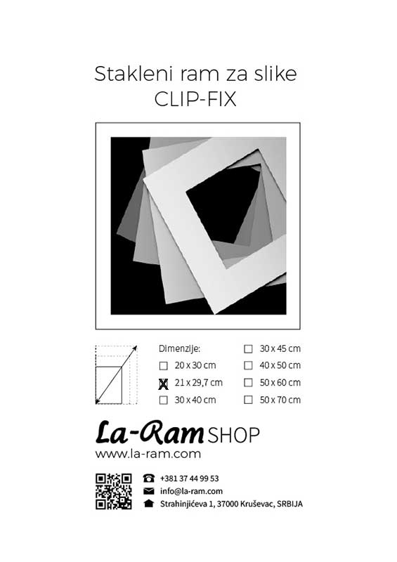 Stakleni Ram za Slike Clip-Fix A4