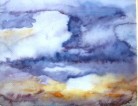 Oblak, akvarel, Olivera Radojčić