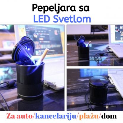 LED Osvetljena Pepeljara za auto/kancelariju/plažu/dom – 2 za 999din!