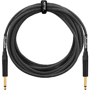 Orange Professional Instrument Cable, 6m, Straight, Black