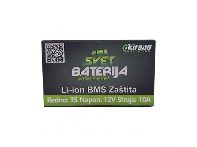 BMS PCB 3S 10A Zaštita Balans 12V Li-ion 18650 Baterija