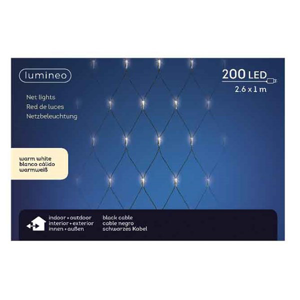 Lumineo Spoljašnje Novogodišnje LED sijalice mreža 100x260cm Toplo Bela Icicle 49.4881