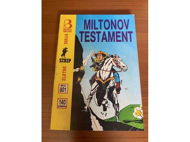 ZLATNA SERIJA 801 - Miltonov testament - teks