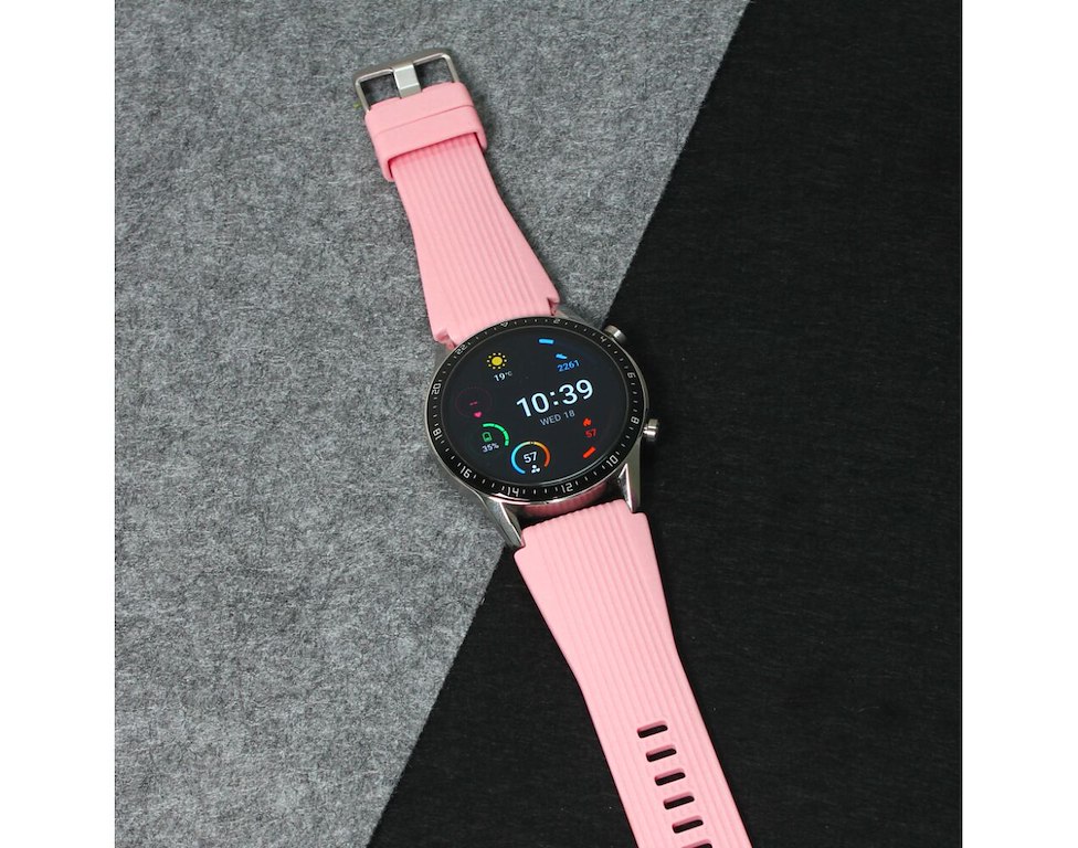 Narukvica relief - smart watch 22mm roze